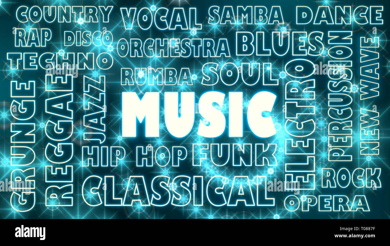 Pop music word cloud concept hi-res stock photography and images - Alamy