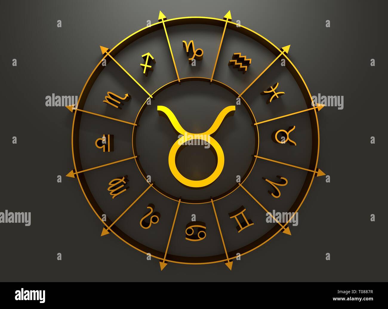 Astrology symbol ta Stock Photo - Alamy