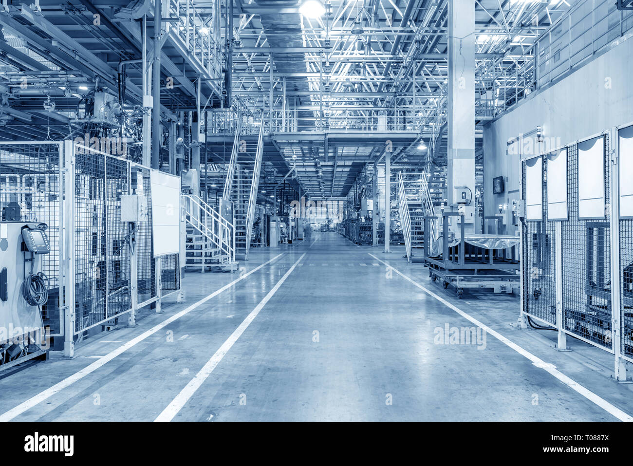 Modern automobile production line, automated production equipment Stock ...