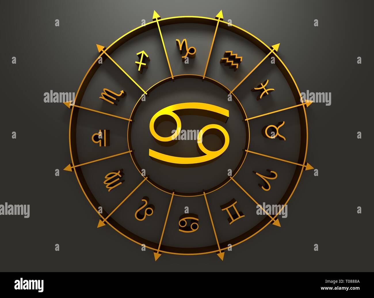 Astrology symbol cancer Stock Photo - Alamy