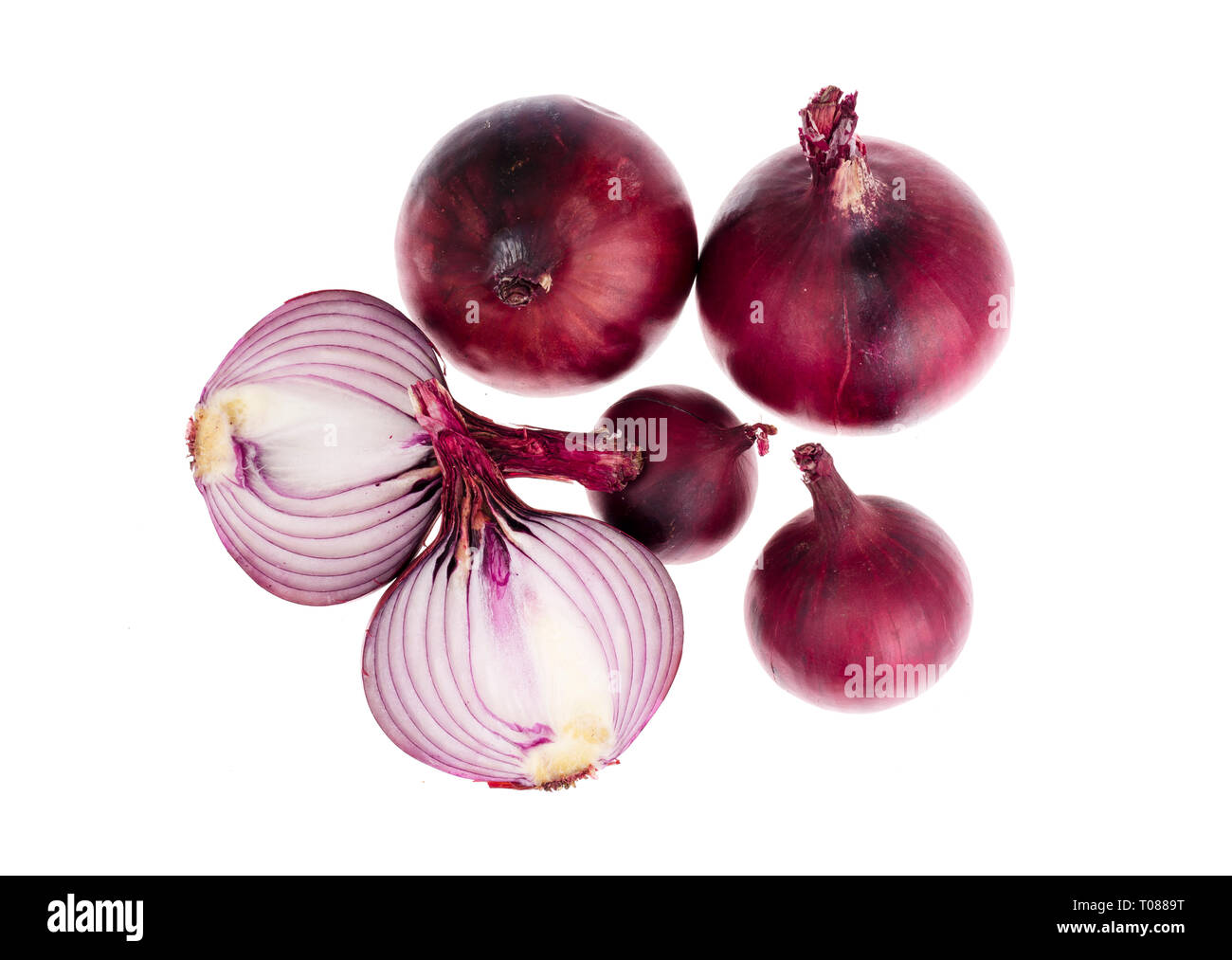 Section single red onion sliced hi-res stock photography and images - Alamy