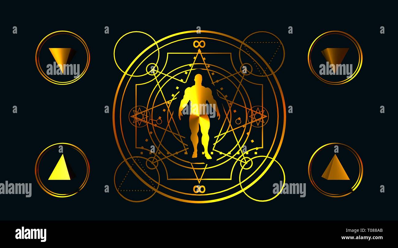 Esoteric Mystical Symbols Stock Photo - Alamy