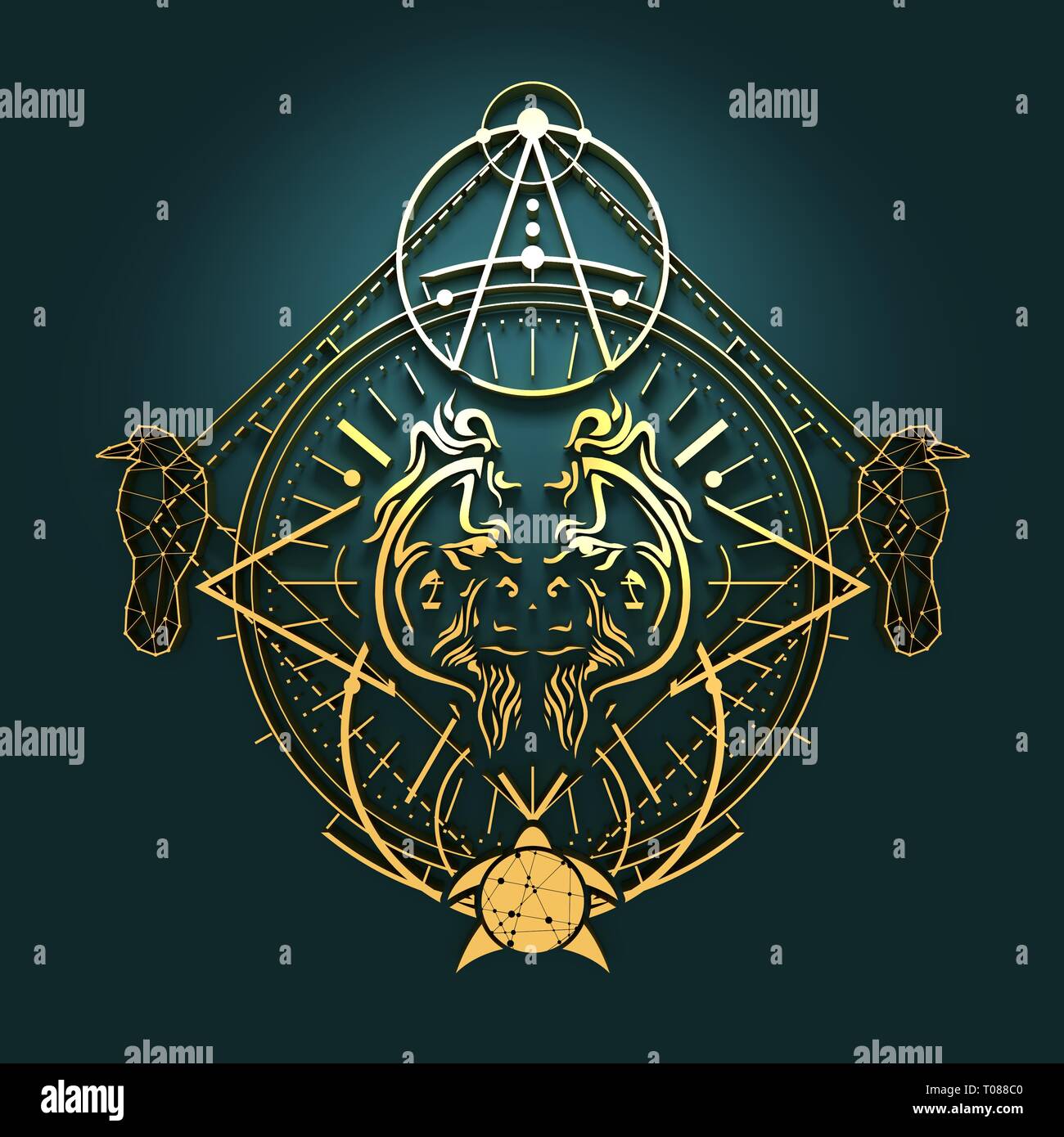 Mystical occult symbol Stock Photo - Alamy