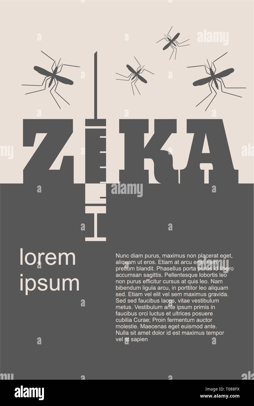Brochure or flyer design. Zika fever relative Stock Vector Image & Art ...