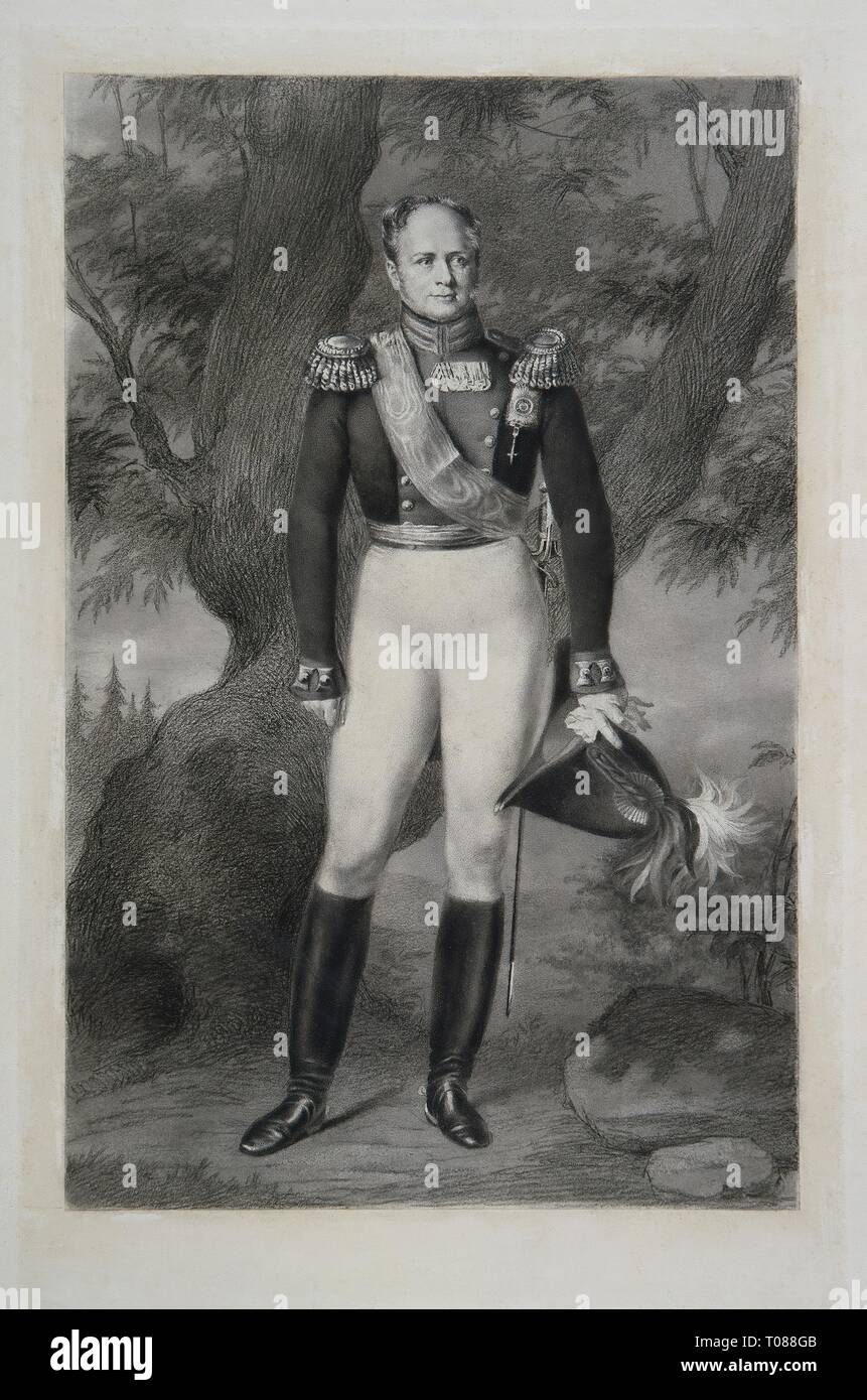 'Portrait of Alexander I'. Russia, First quarter of the 19th century ...