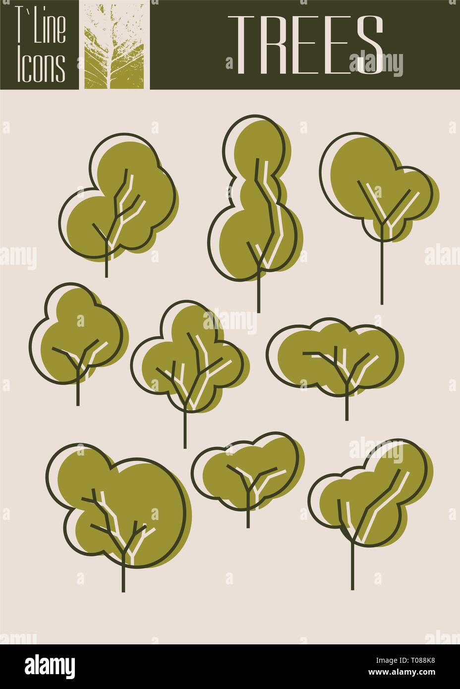 Outlined trees Stock Vector Images - Alamy