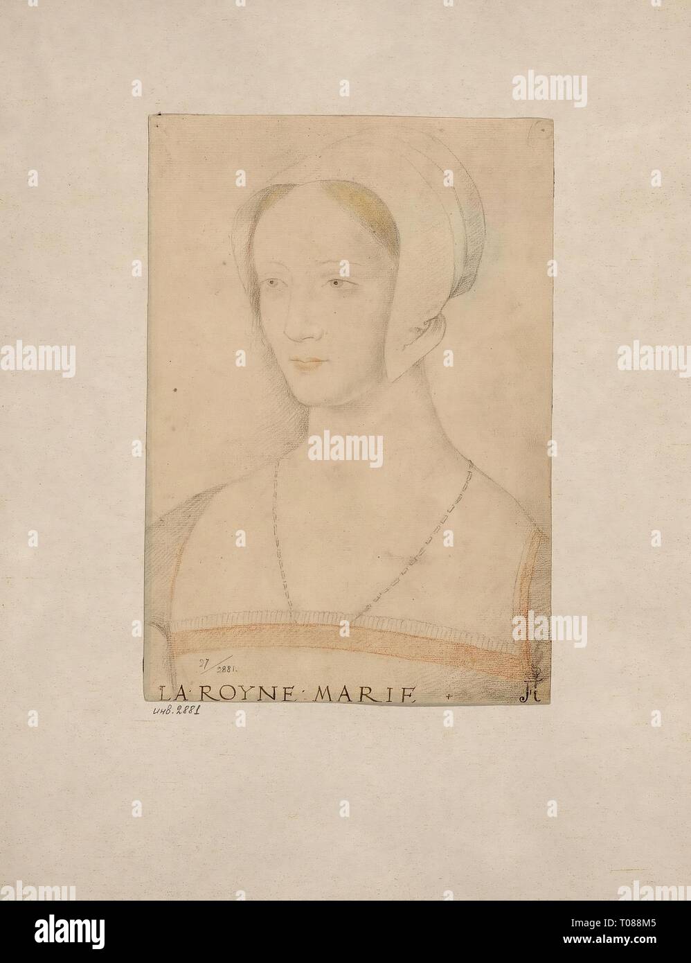 'Portrait of Queen Mary, wife of Louis XII'. France, circa 1546 ...