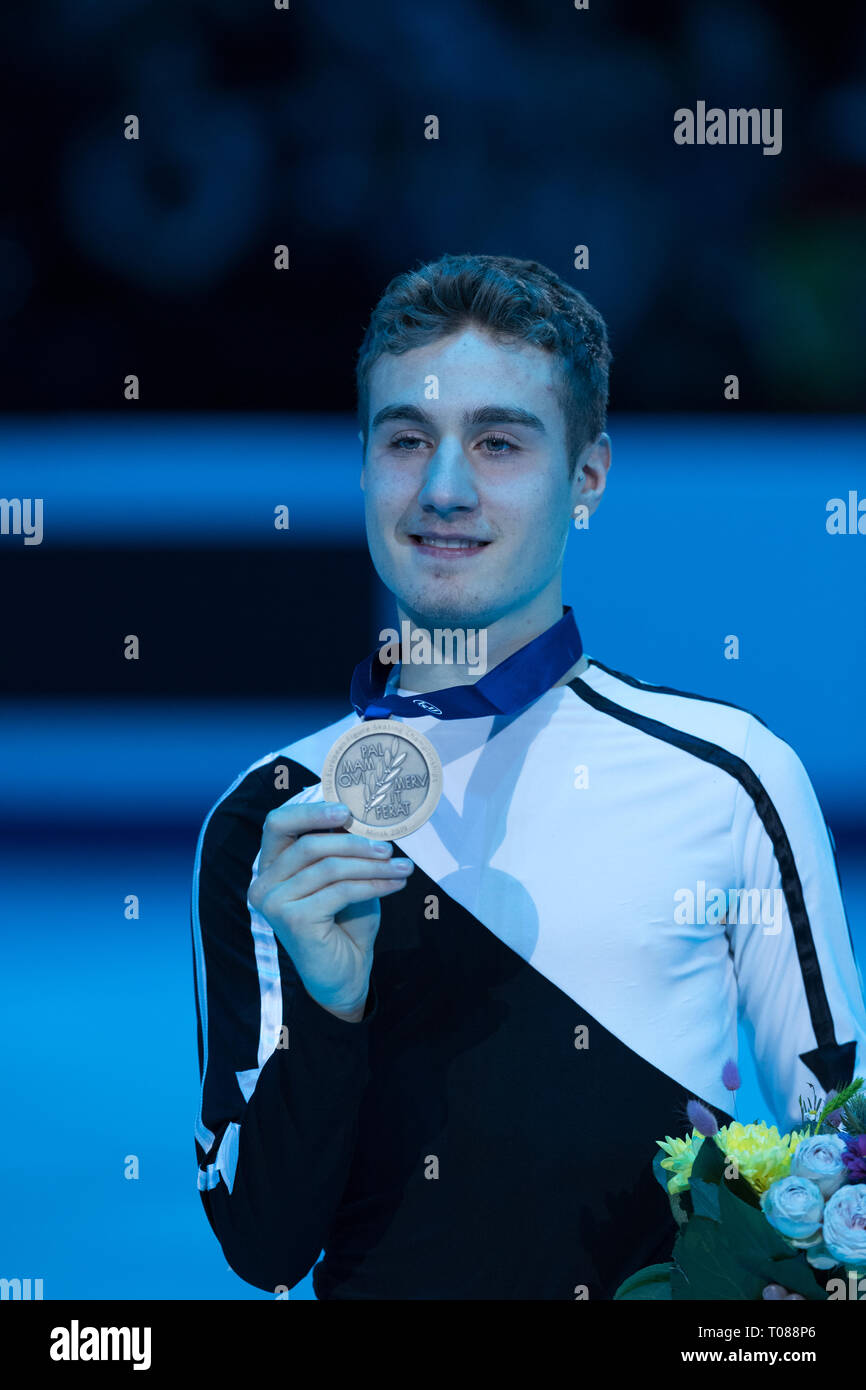 Matteo Rizzo from Italy during victory ceremony, 2019 European ...