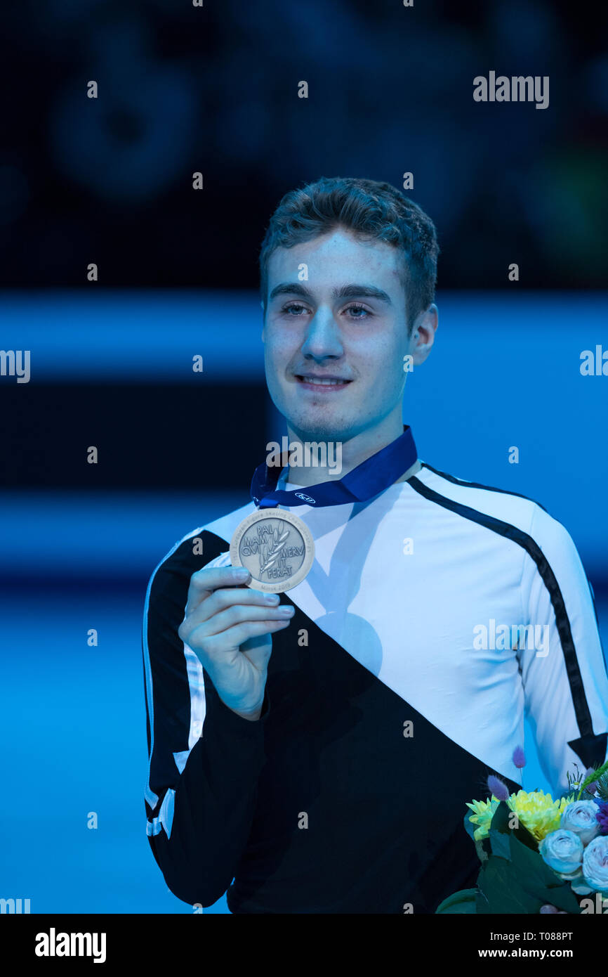 Matteo Rizzo from Italy during victory ceremony, 2019 European ...