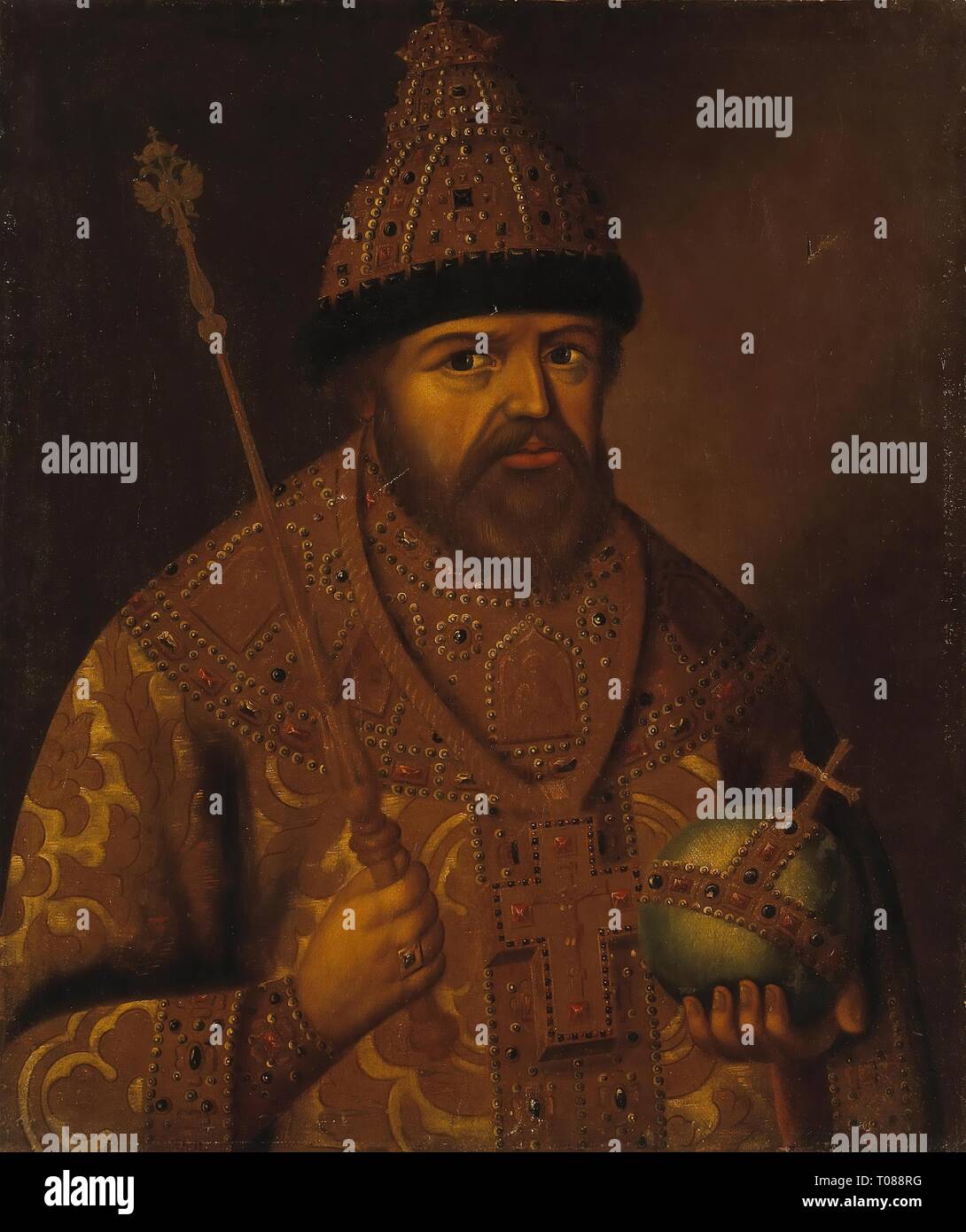'Portrait of Tsar Alexei Mikhailovich'. Russia, Late 18th-early 19th ...