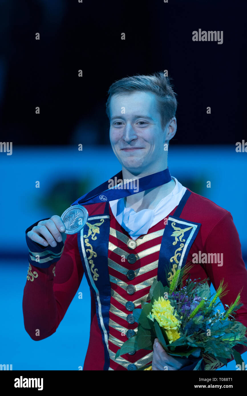 Alexander Samarin from Russia during victory ceremony, 2019 European ...