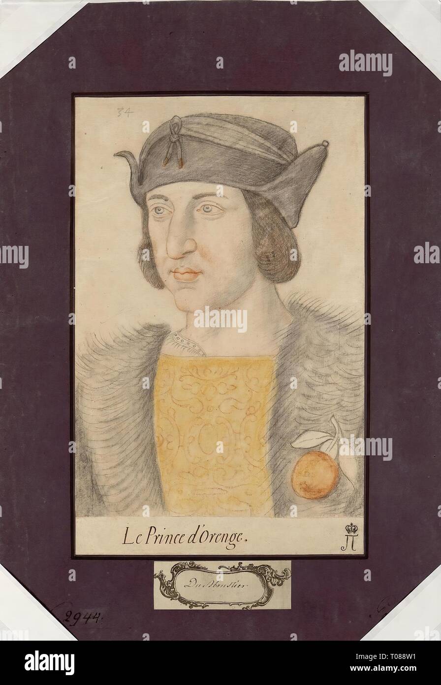 'Portrait of Philibert de Shalon'. France, 16th century. Dimensions: 30 ...