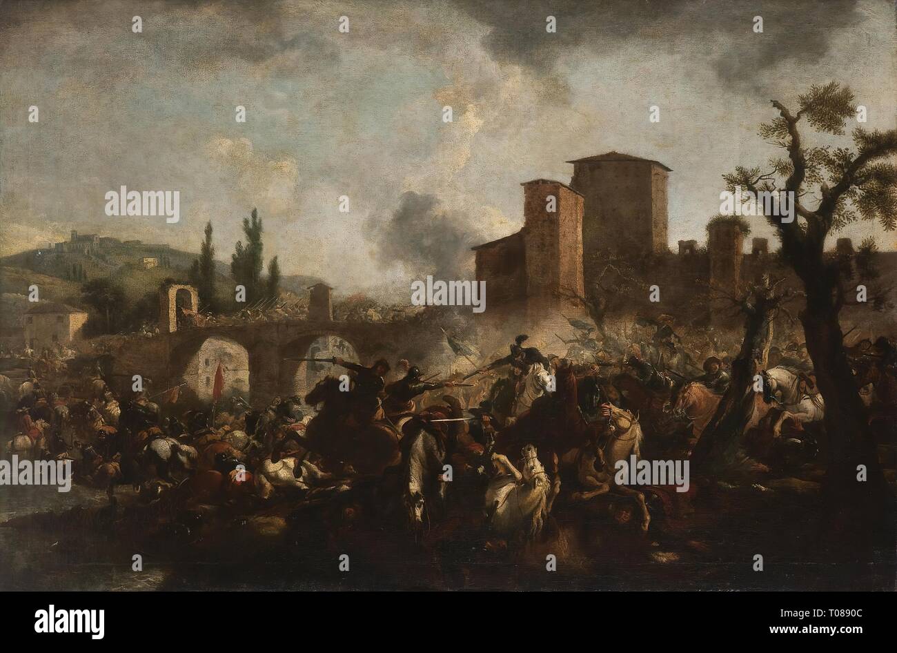 'Cavalry Battle by a Bridge'. France. Dimensions: 116x174 cm. Museum ...