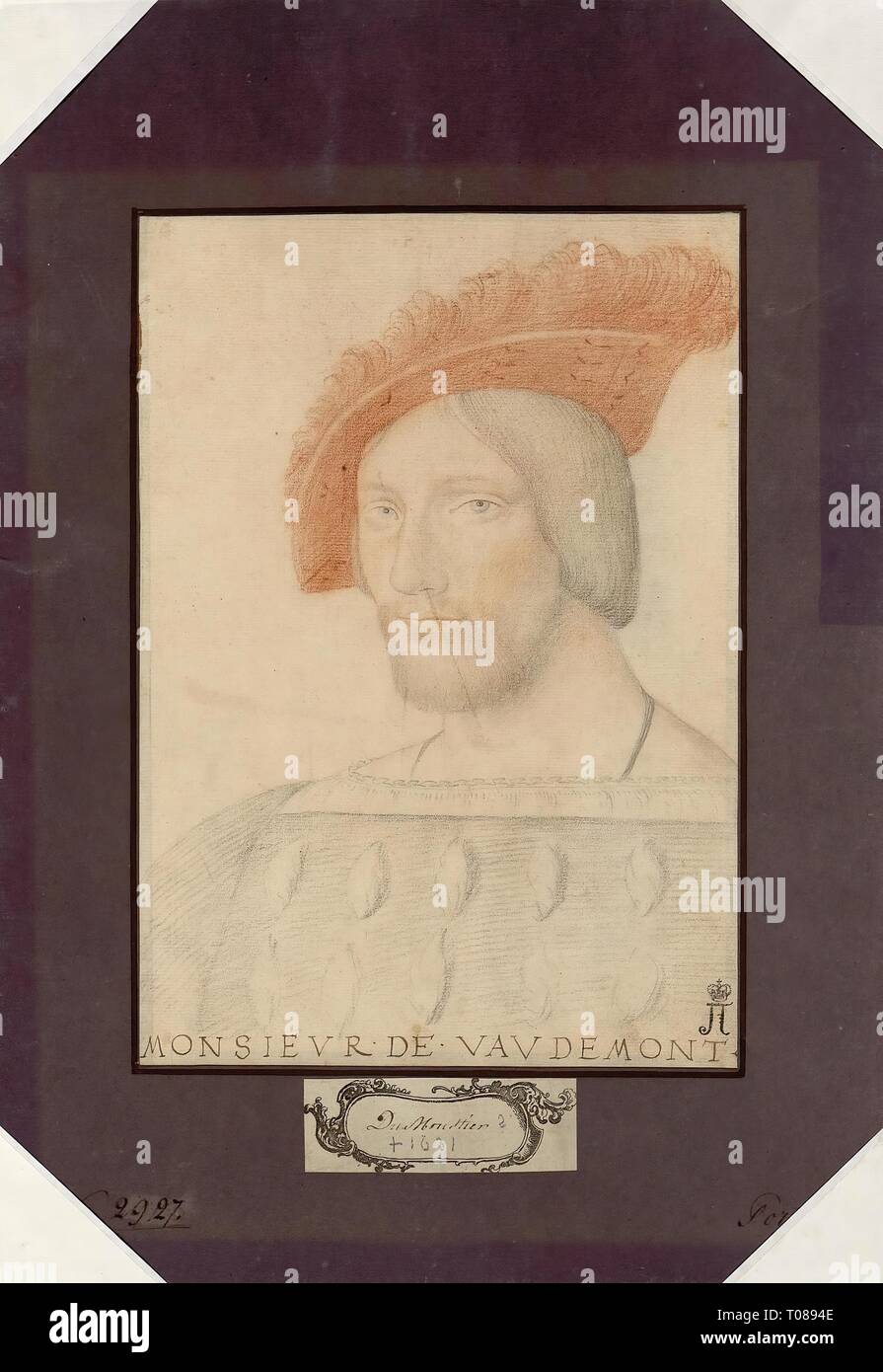 'Portrait of Louis de Vaudemont'. France, 16th century. Dimensions: 28 ...