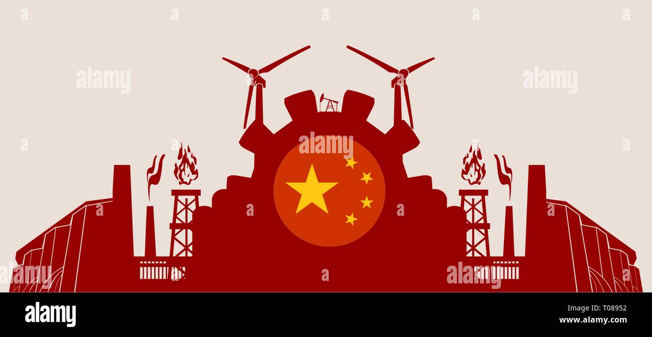 China recycling plant Stock Vector Images - Alamy