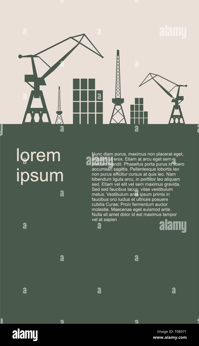 Cargo port. Brochure design template Stock Vector Image & Art - Alamy