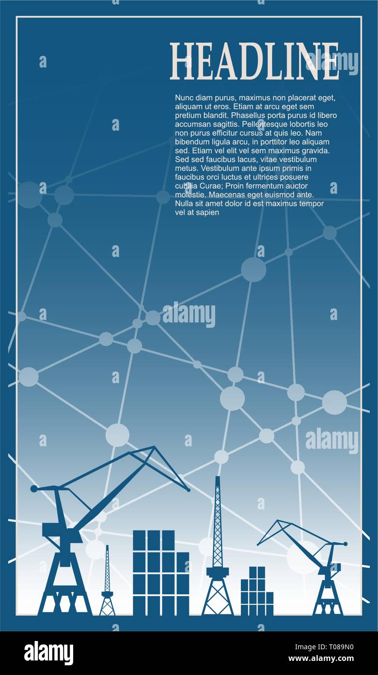 Cargo port. Brochure design template Stock Vector Image & Art - Alamy