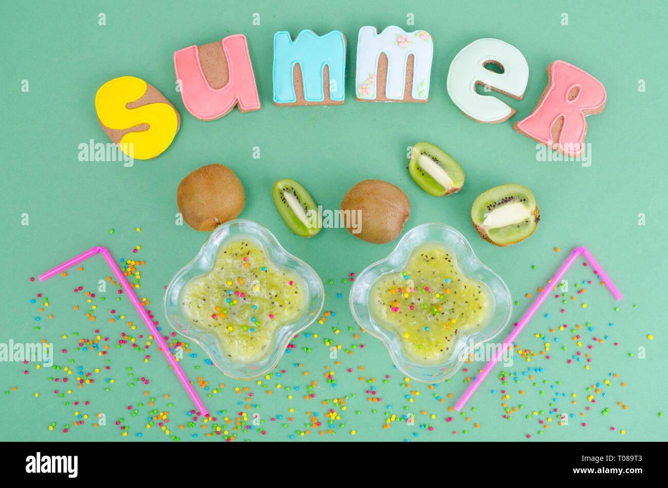 Homemade cookies, gingerbread with summer theme. Studio Photo Stock ...