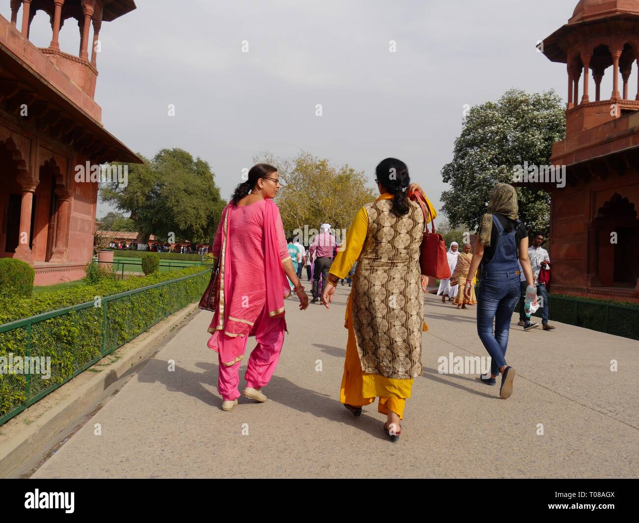 AGRA, UTTAR PRADESH, INDIA--MARCH 2018: Women in traditional Indian ...
