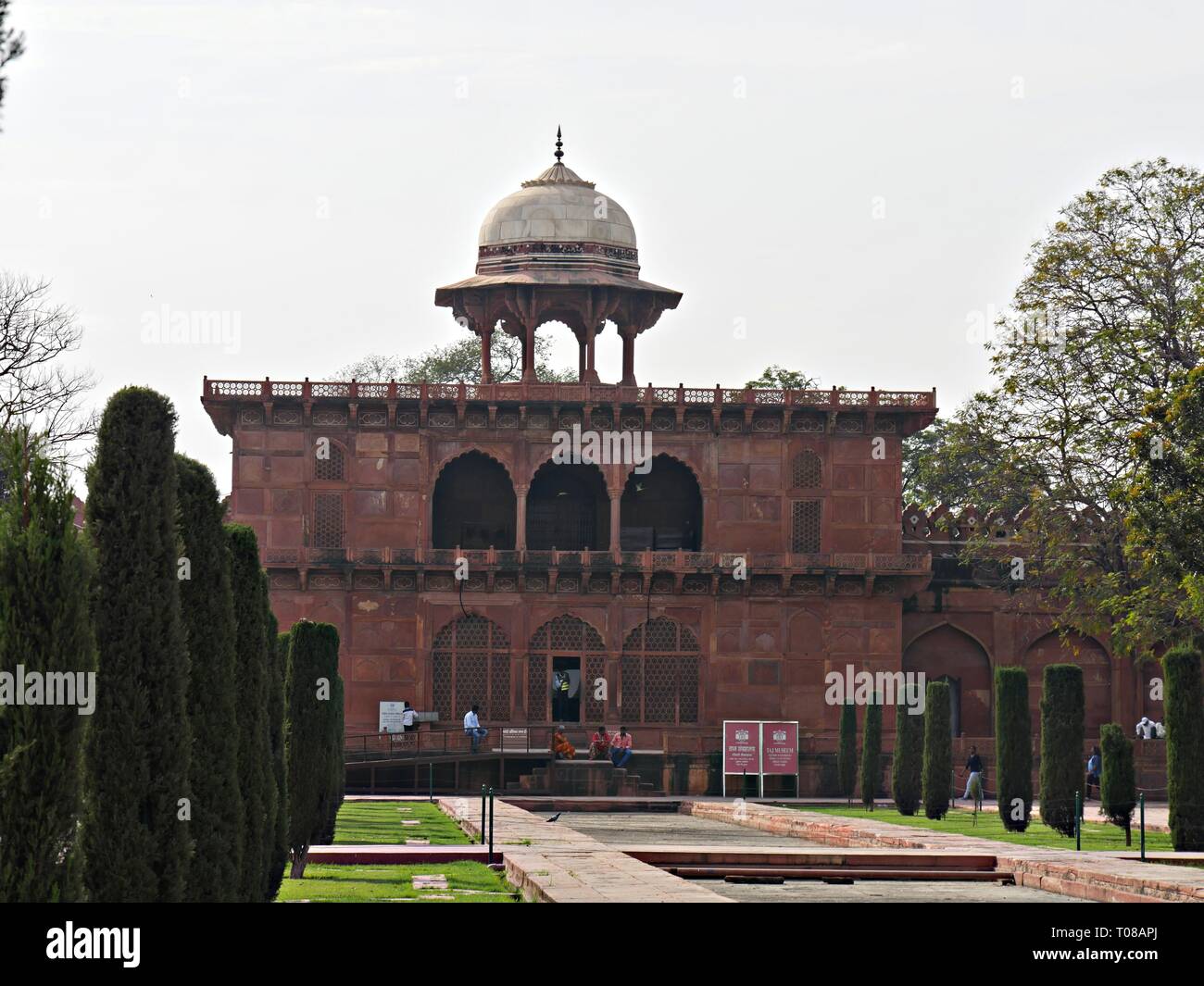 AGRA, UTTAR PRADESH, INDIA--MARCH 2018: The Taj Mahal museum is the ...