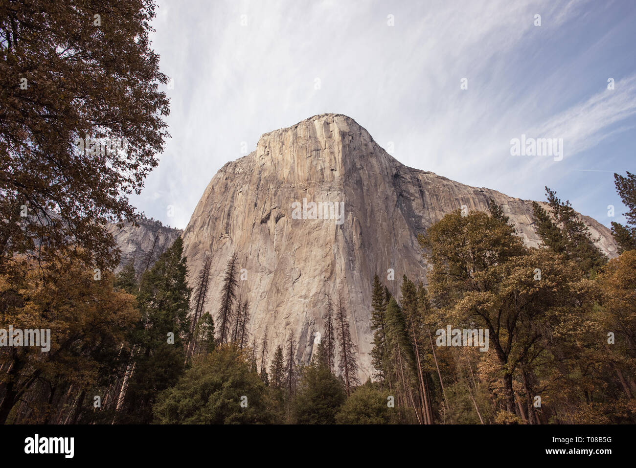 El Capitan is a vertical rock formation in Yosemite National Park ...