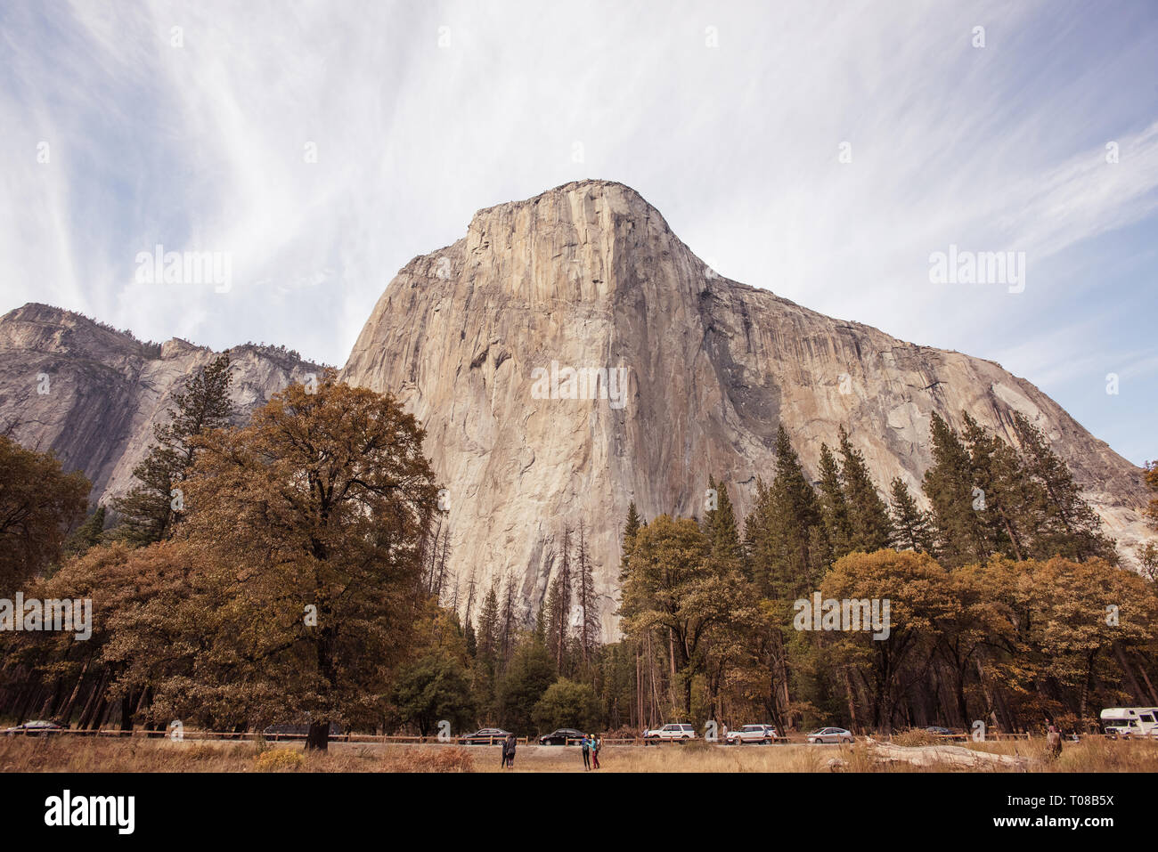 El Capitan is a vertical rock formation in Yosemite National Park ...