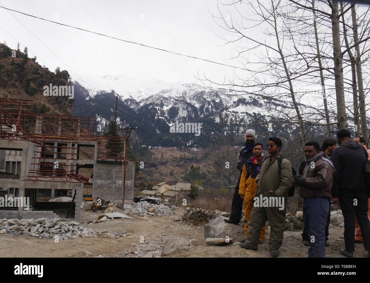 SOLANG VALLEY, HIMACHAL PRADESH—MARCH 2018: Visitors to Solang Valley ...