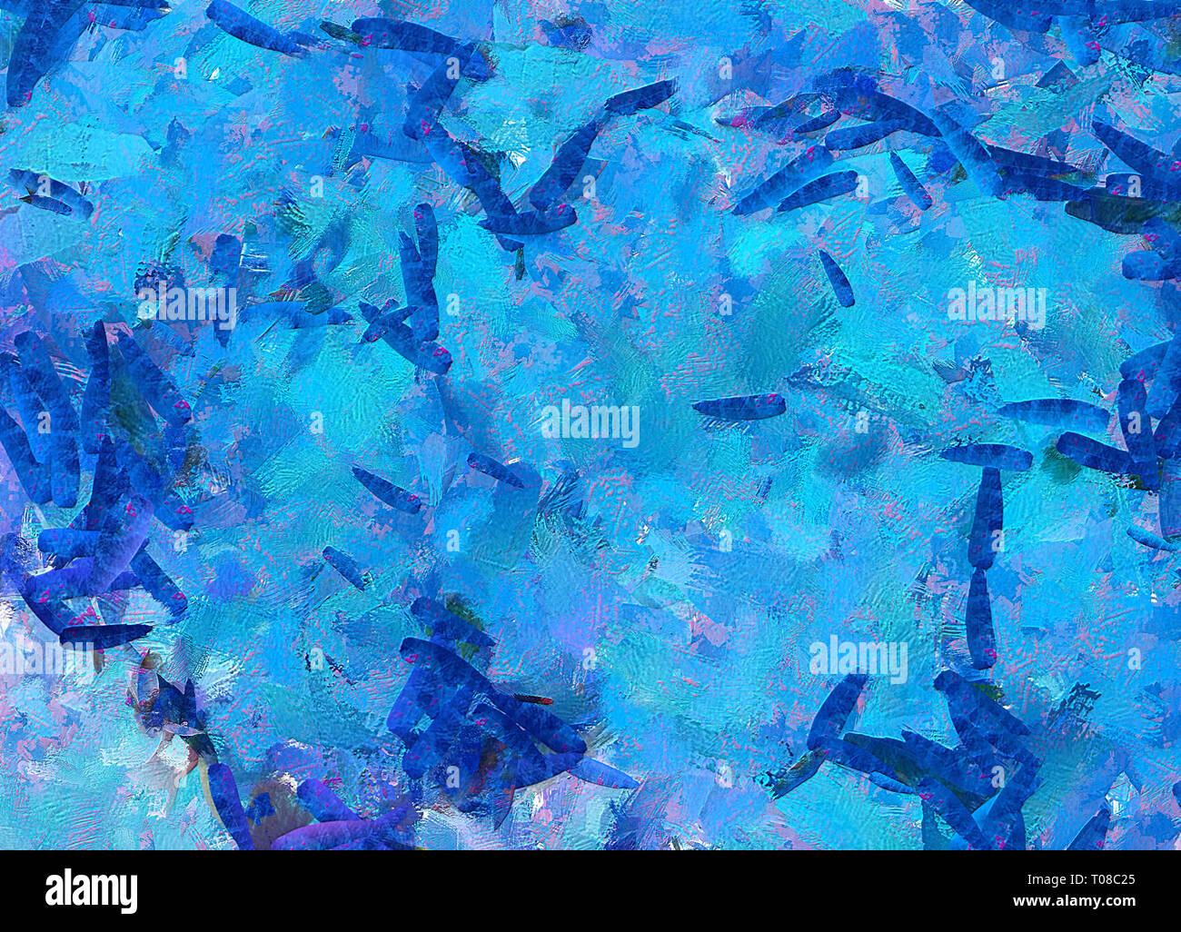 Digital art abstract pattern. Hand drawing modern style art print ...