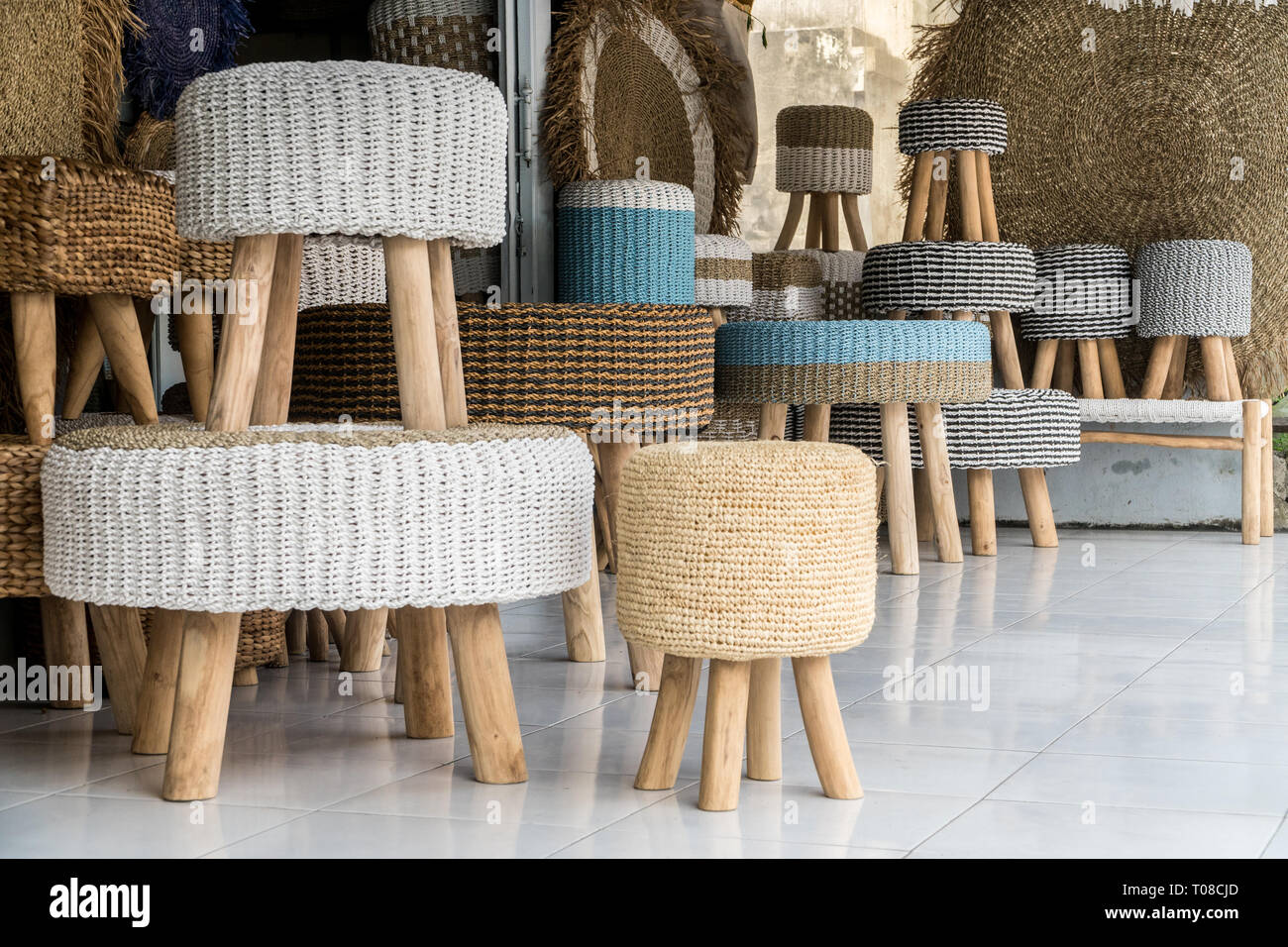 Wicker rattan chairs and other household interior objects sold in ...
