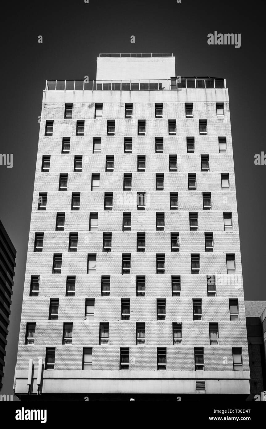 Office block outdoors Black and White Stock Photos & Images - Alamy