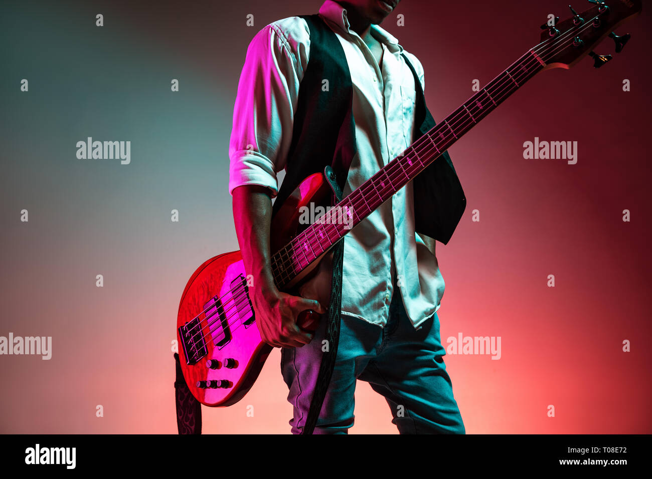 African American Bass Player