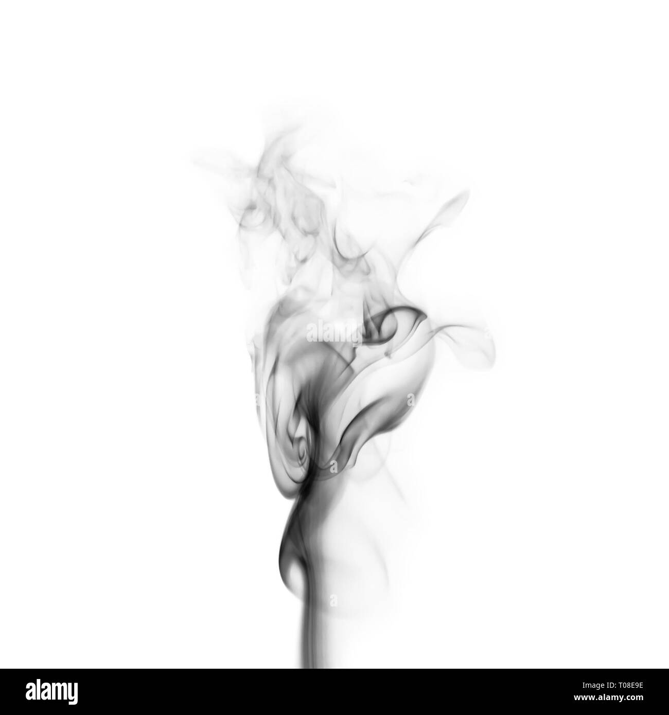 abstract grey smoke stream isolated on white background Stock Photo - Alamy