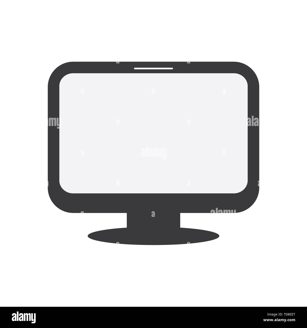 Vector illustration flat monitor television. icon clip art Stock Photo ...