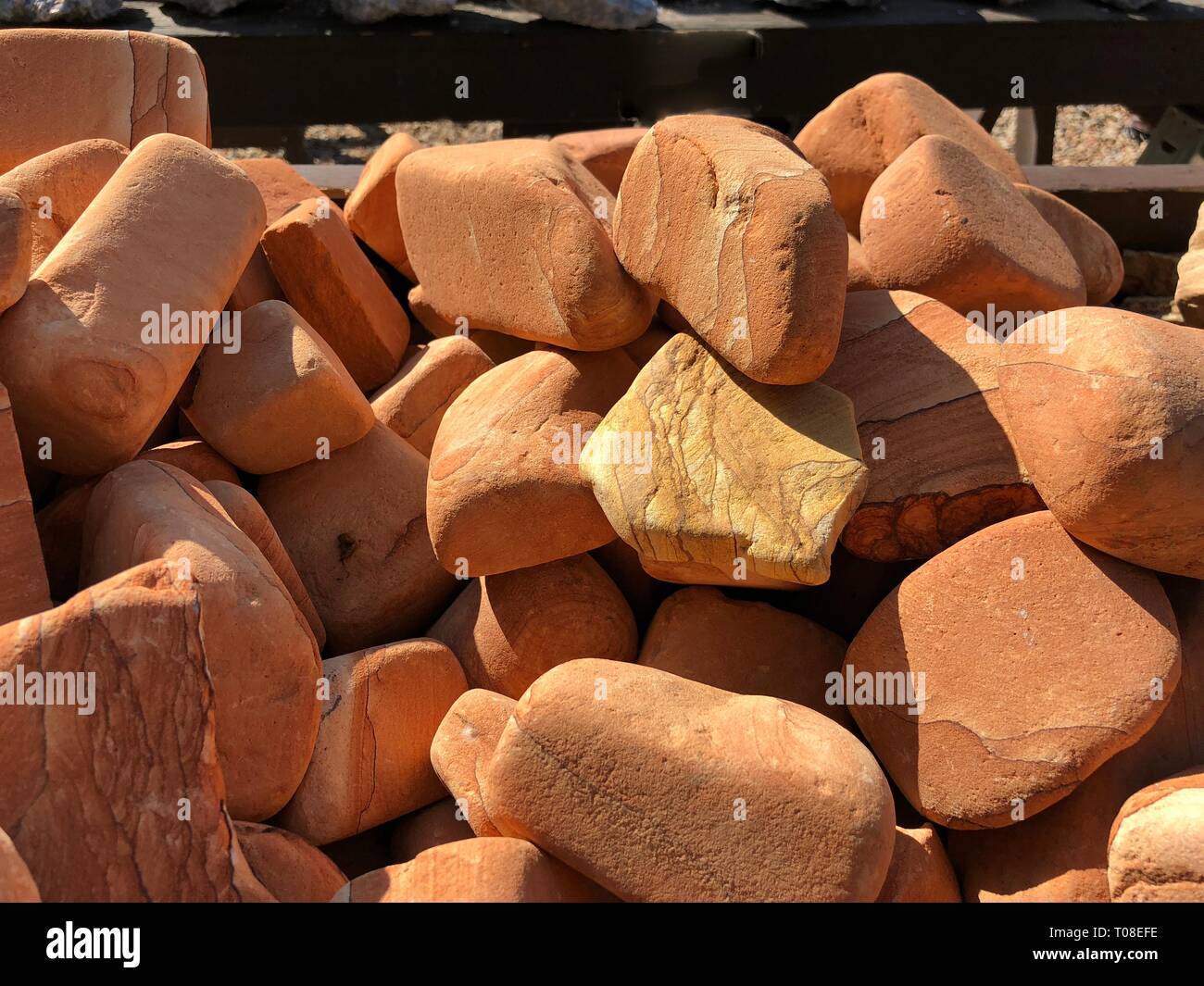 Beautiful designs on slabs of Utah picture sandstone Stock Photo - Alamy
