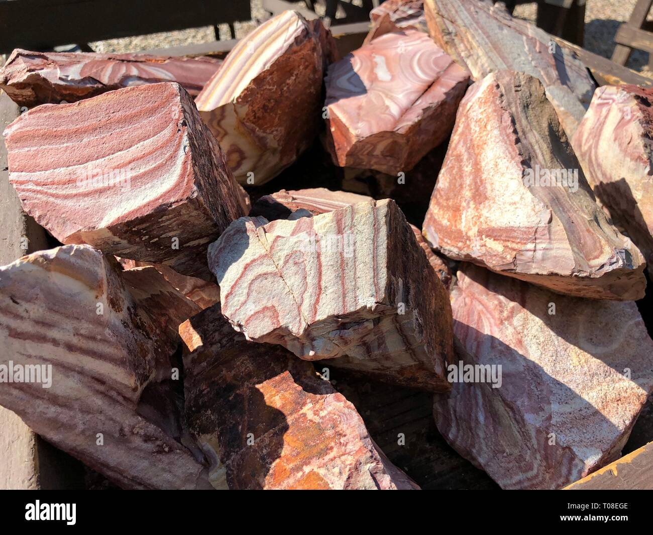 Close up of beautiful patterns of slabs of rocks found in Utah, USA ...