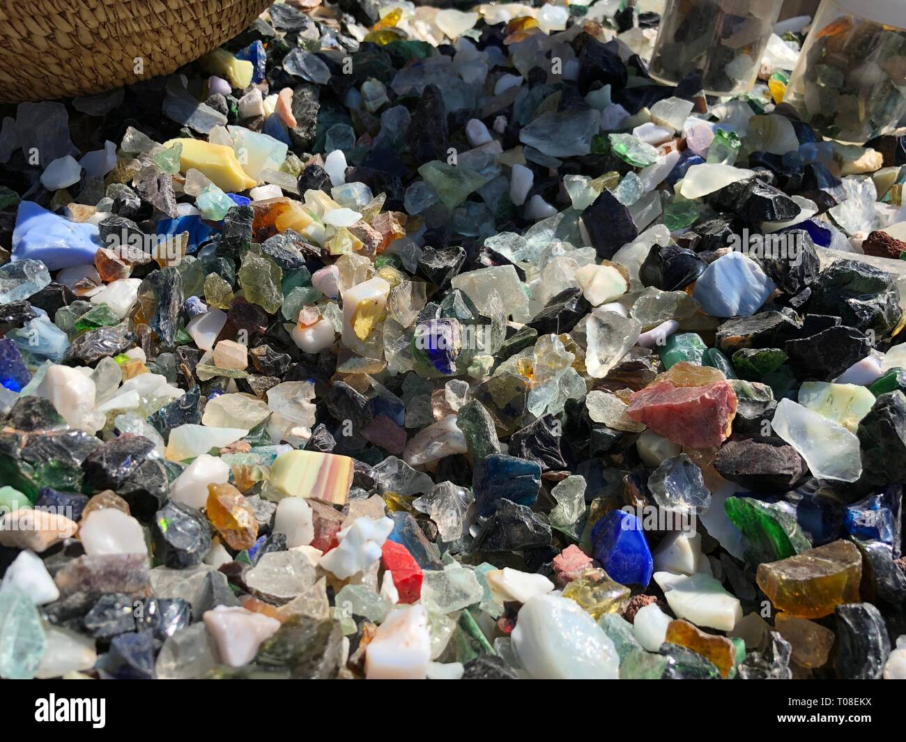 Wide assortment of mixed colorful gemstones Stock Photo - Alamy