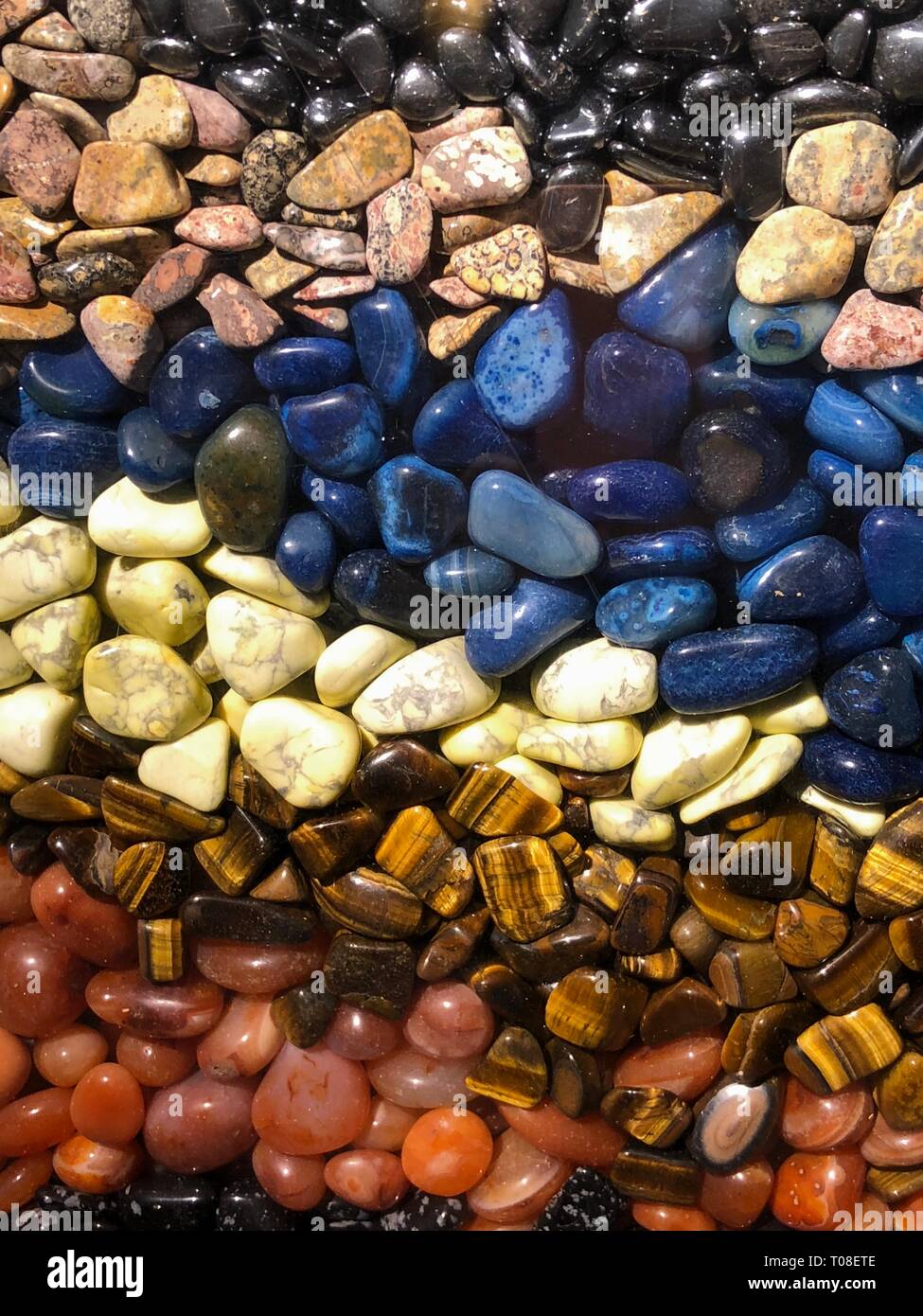 Colorful mix of assorted rocks and gemstones Stock Photo - Alamy