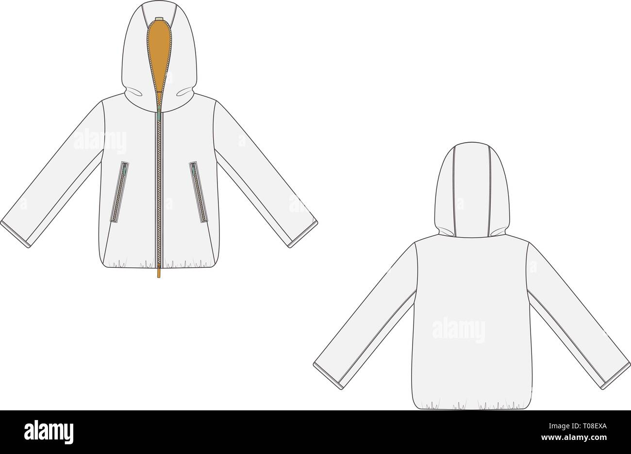 Man hood jacket Stock Vector Images - Alamy