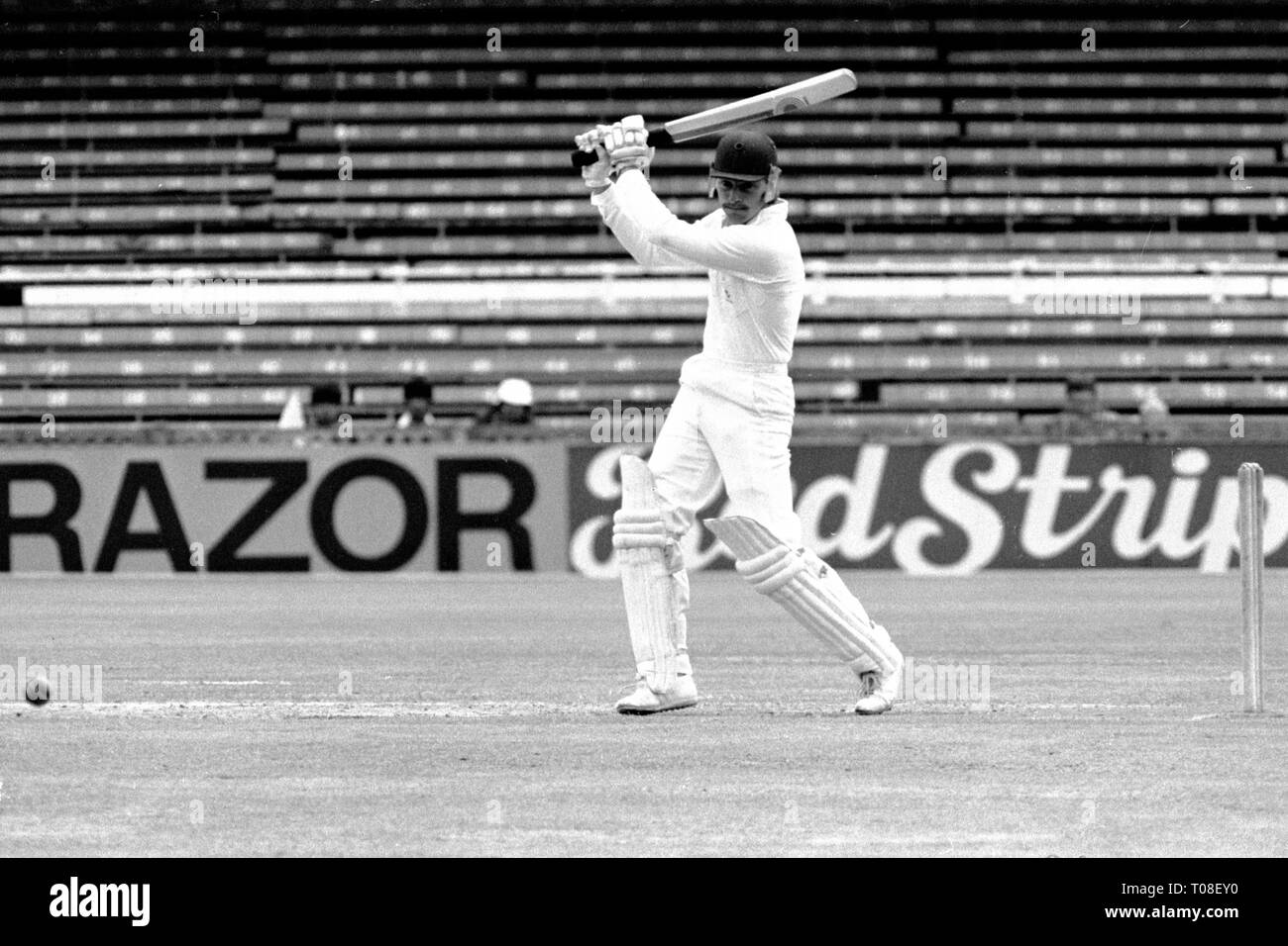 Lancashire opening batsman Graeme Fowler, 25, in action against ...