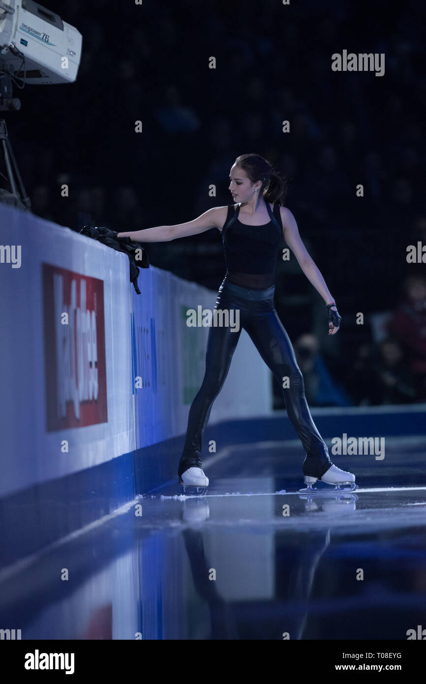 Alina Zagitova from Russia during 2019 European figure skating ...