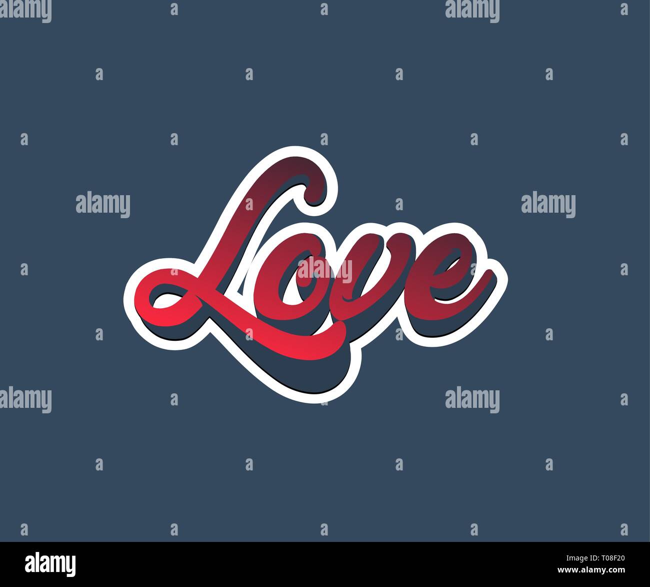 3D Vector tube of the letter. Vector freehand letters love text doodles ...