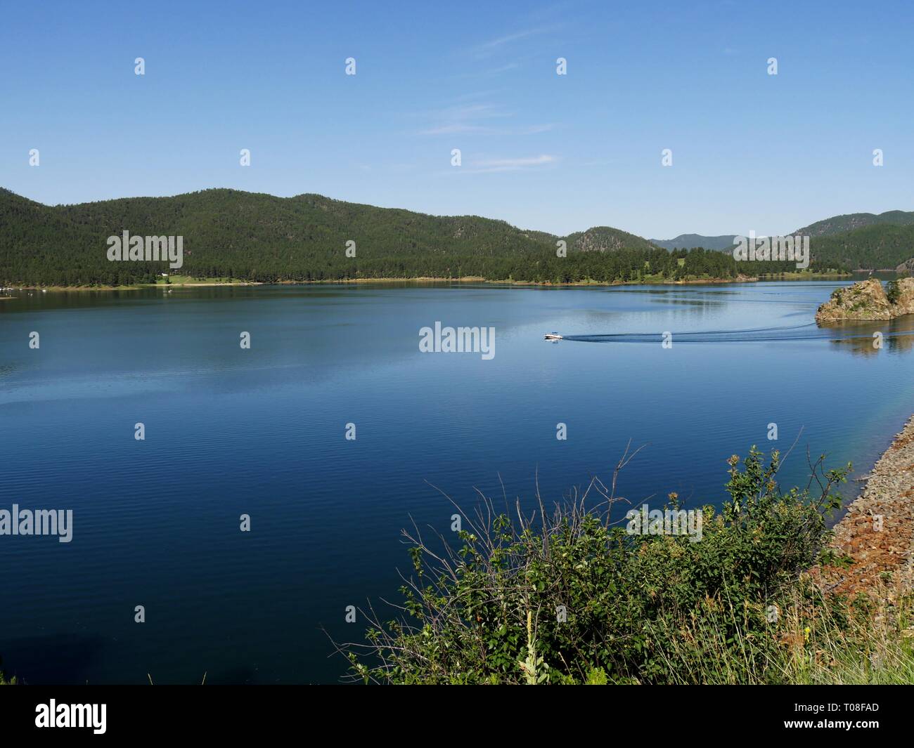 Beautiful view of Lake Pactola, the largest reservoir in the Black ...