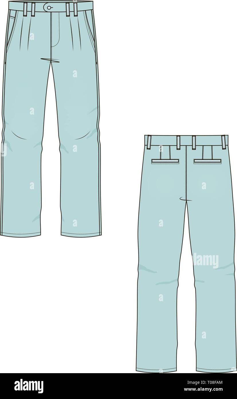technical drawing sketch trousers vector illustration Stock Vector ...