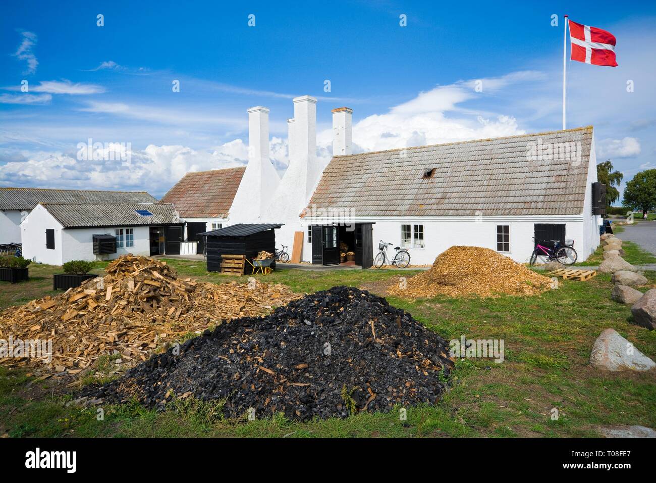 Old traditional smokehouse with characteristic chimneys in Hasle ...