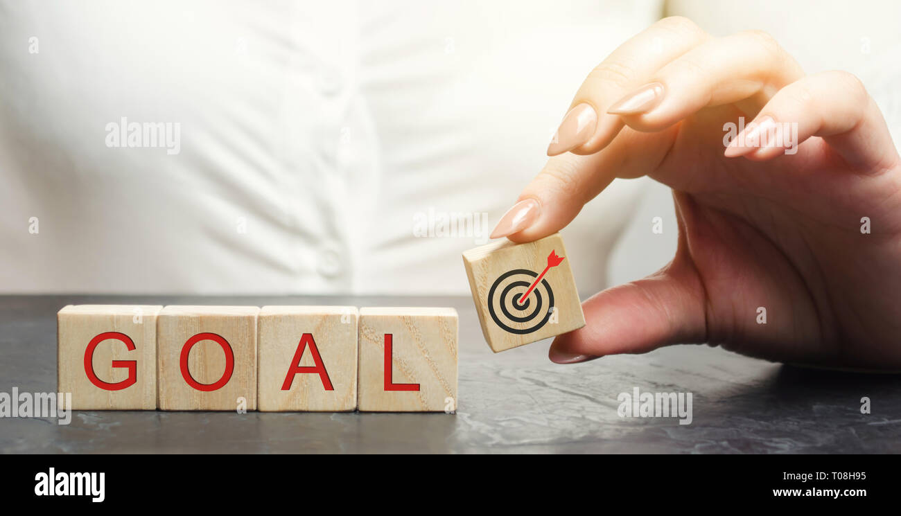 Woman reaching goals hi-res stock photography and images - Alamy