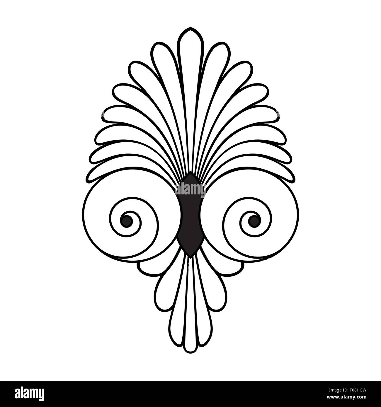 Ancient swirl greek ornament, vector and illustration symbol Stock ...