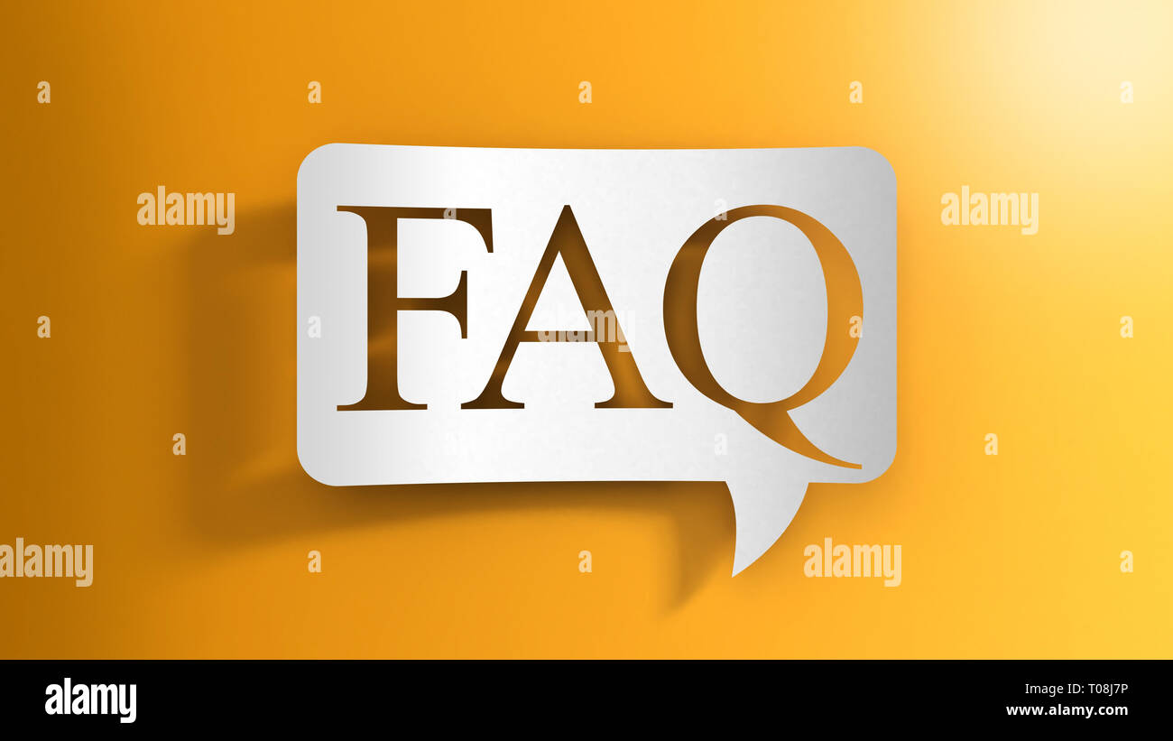 Speech bubble with FAQ Stock Photo - Alamy