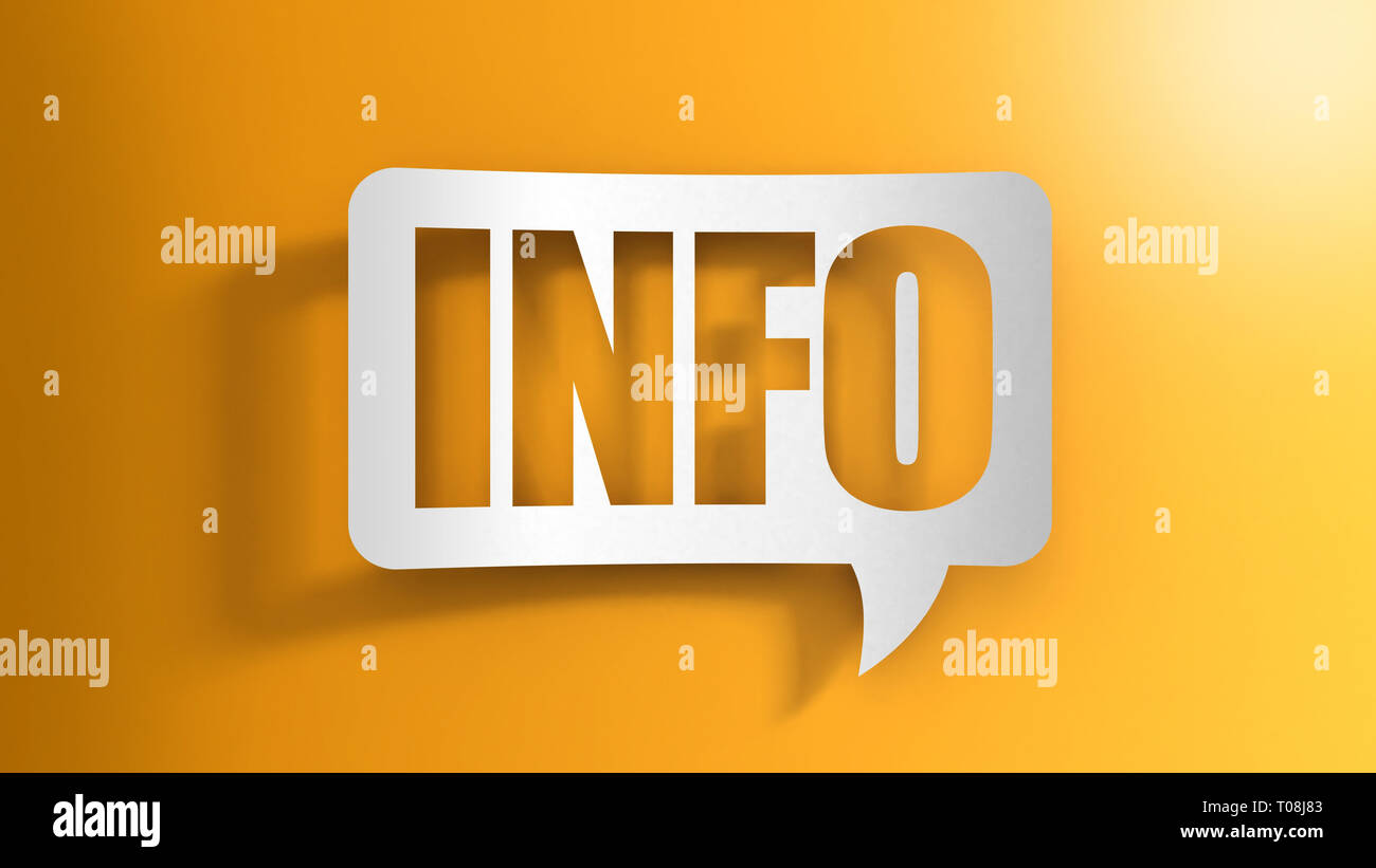 Speech bubble with Info Stock Photo - Alamy