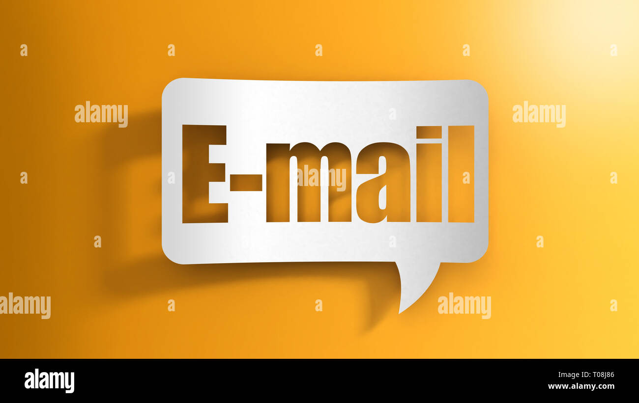 Speech bubble with E-mail sign Stock Photo - Alamy