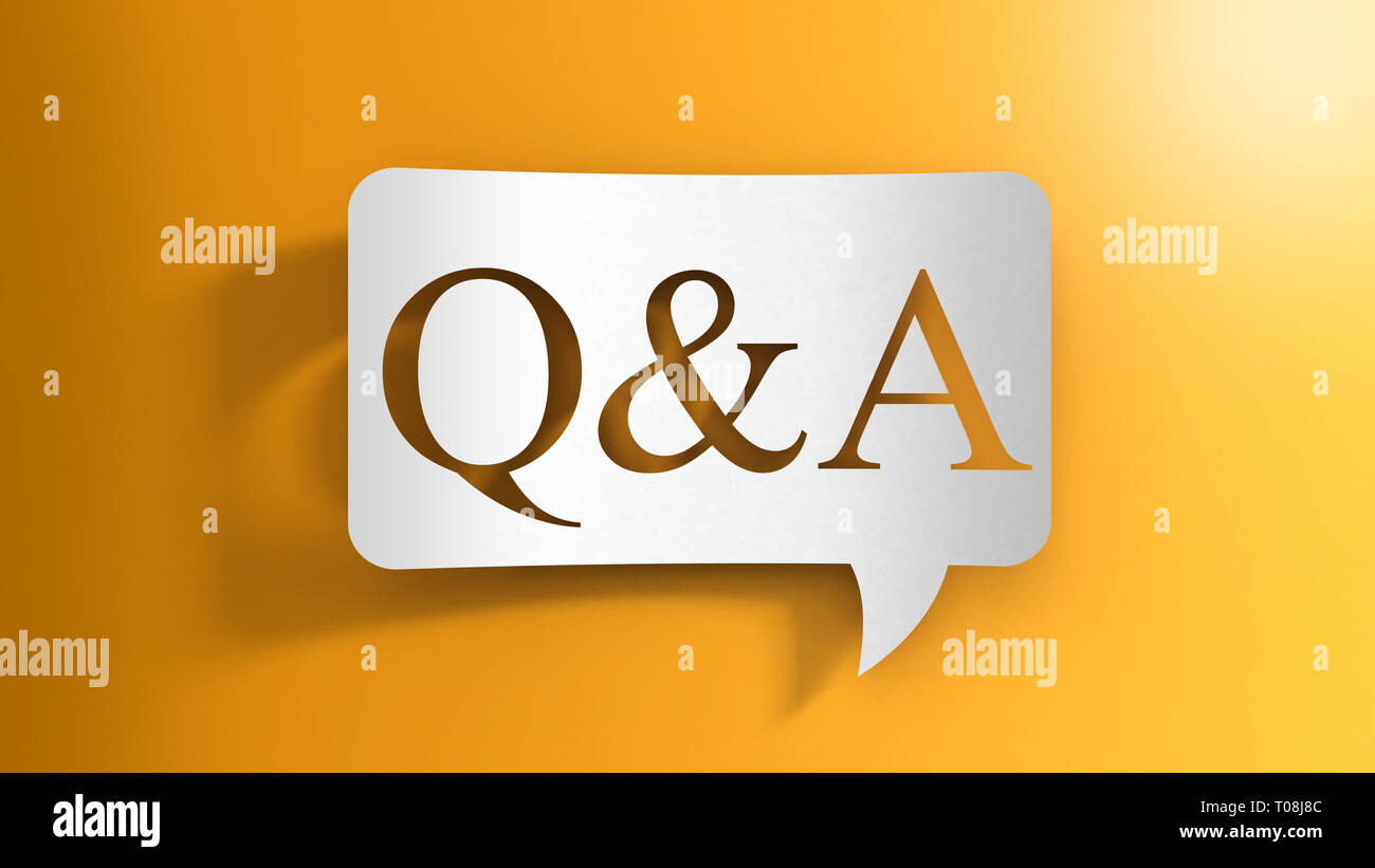 Speech bubble with Questions and answers Stock Photo - Alamy